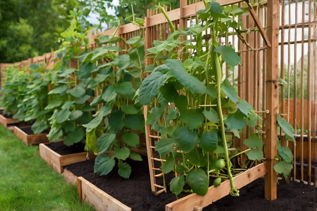 Building Upwards: A DIY Garden Trellis for Cucumbers Guide